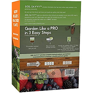 Soil Savvy - Soil Test Kit | Understand What Your Lawn or Garden Soil Needs, Not Sure What Fertilizer to Apply | Analysis Provides Complete Nutrient Analysis & Fertilizer Recommendation On Report