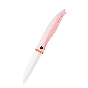 NIOIPXA Paring Ceramic Knife Kitchen Knife with Sharp Blade (Pink)