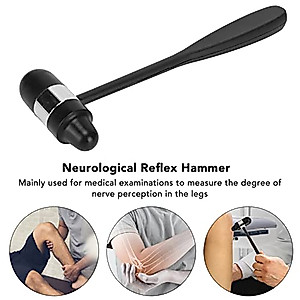 Neurological Hammer, Neurological Examination Hammer Massage T Shape Silicone Head Percussion Hammer with Pointed Tip Handle for cutaneous and Superficial responses