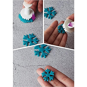 LSTCPGLAI 6-Piece Clay Cutters Embossing Tool Set - Fondant Cookie Cutter Cupcake Decorating Tools for Wedding, Birthday, Baby Shower, Party