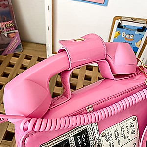 Fashion Crossbody Purse for Women, PU Leather Fun Shoulder Bag/Telephone Bag Personality Creative Bag Ladies Girls Tote Bag for Travel Photo (Red)