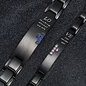 Wolentty Couples His and Hers Matching Bracelets Love Bracelet Gifts for Valentine's Day (His & Hers)