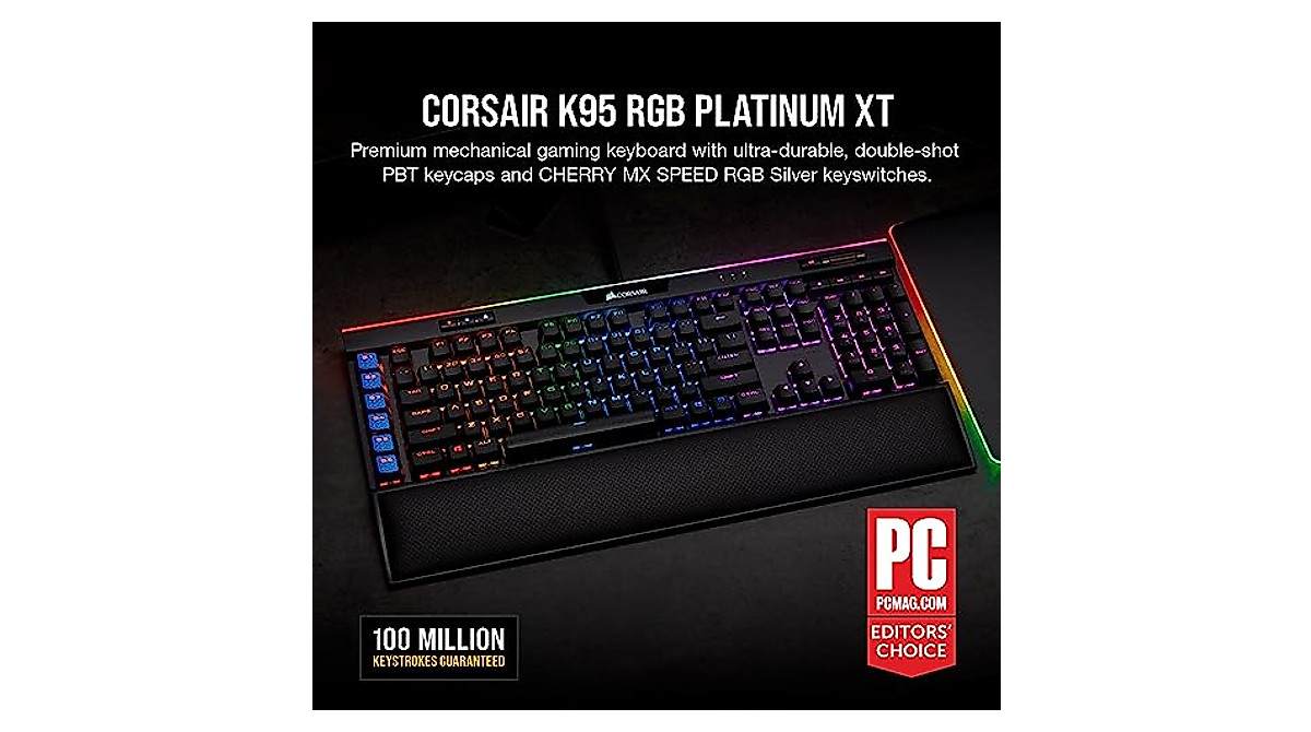 Corsair K95 RGB PLATINUM XT Mechanical Wired Gaming Keyboard - Cherry ...