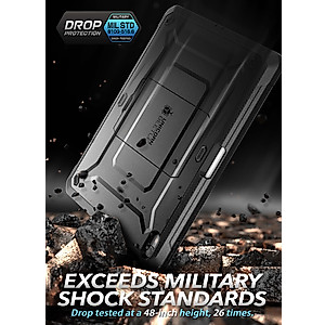 SUPCASE Unicorn Beetle Pro Series Case for iPad Mini 6th Generation 8.3 Inch (2021), Support Apple Pencil Charging with Built-in Screen Protector Full-Body Rugged Kickstand Protective Case (Black)