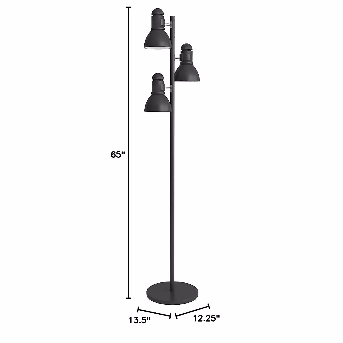 Boston Harbor TL-TREE-134-BK-3L 3-Light Adjustable Tree Lamp, 60 W, A19