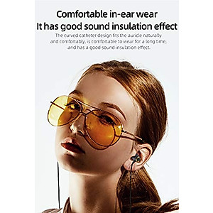 CCA CST in-Ear Earbud Headphones Dual Magnetic Dynamic Crystal-Clear Sound, Ergonomic Comfort-Fi for Computer & Laptop, Noise Isolating Earphones for Android Cell Phone (Gold No Mic) …