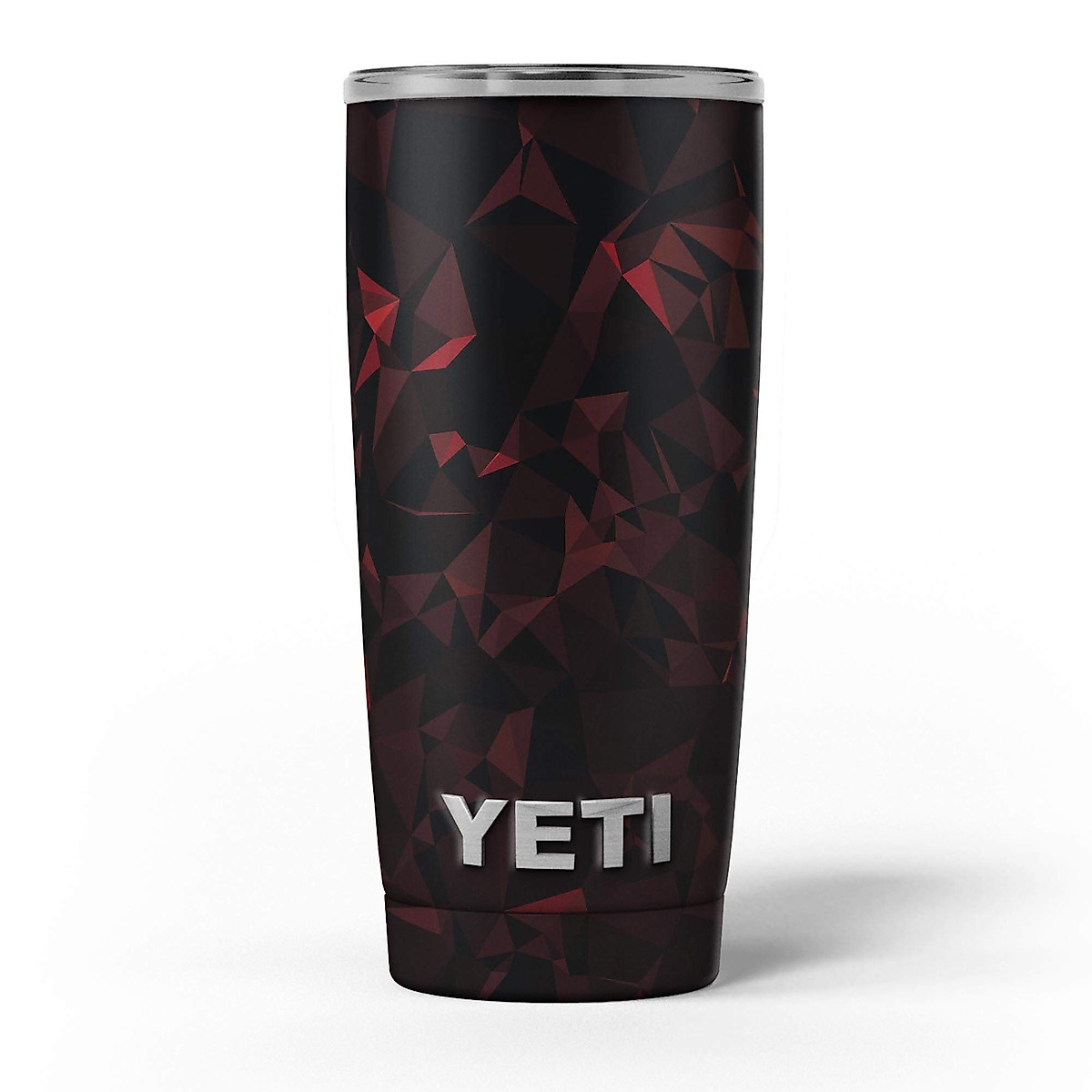 Design Skinz Dark Red Geometric V2 - Skin Decal Vinyl Wrap Kit Compatible with The Yeti Rambler Cooler Tumbler Cups