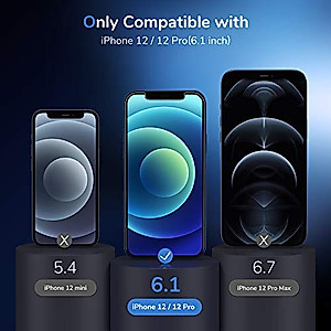 Syncwire Privacy Screen Protector for iPhone 12/12 Pro 6.1" [2-Pack], Anti Spy Tempered Glass Film with Auto Alignment Tool [9H Hardness, Shatterproof, Bubble Free, Sensitive Touch, Anti-Smudge]