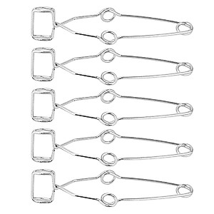 5pcs Spring Steel Test Tube Clip Clamp Labs with Finger Grips Laboratory Experiment Testing Holder Tool,14.5cm / 5.7inch