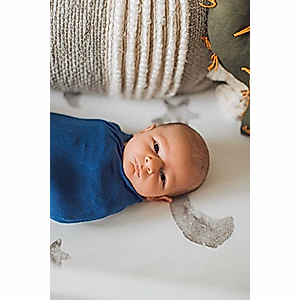 Swaddle Blanket & Hat Set | Receiving Baby Blanket | Soft & Cozy | 47" x 47" Size for Newborns, Infants, and Toddlers (Packaging May Vary) - (Indigo)