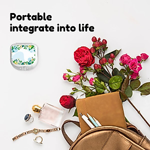 HOUSYLOVE Retainer Cases Cute, Retainer Holder Case 1 Pack, Aligner Case with Colorful Novelty Cute Patterns, Night Guard Case with Hand Drawn Colorful Floral Patterns (White)