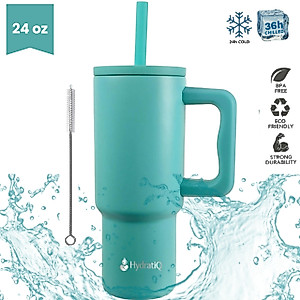 24 oz Insulated Tumbler Kids with Handle, Spill Proof Kids Water Bottle, Leak Proof Cup with straw Lid, Women, Teen, Toddler, Adults, Children Tumbler