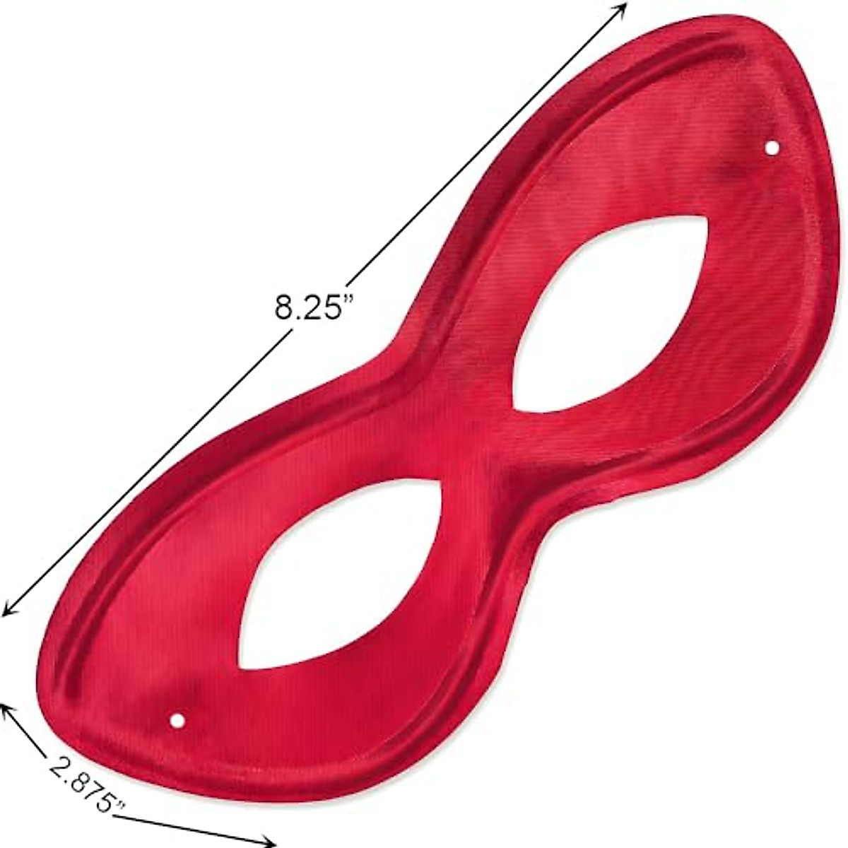 amscan Fabric Super Hero Domino Eye Mask, 8.25inch x 2.87inch, Red