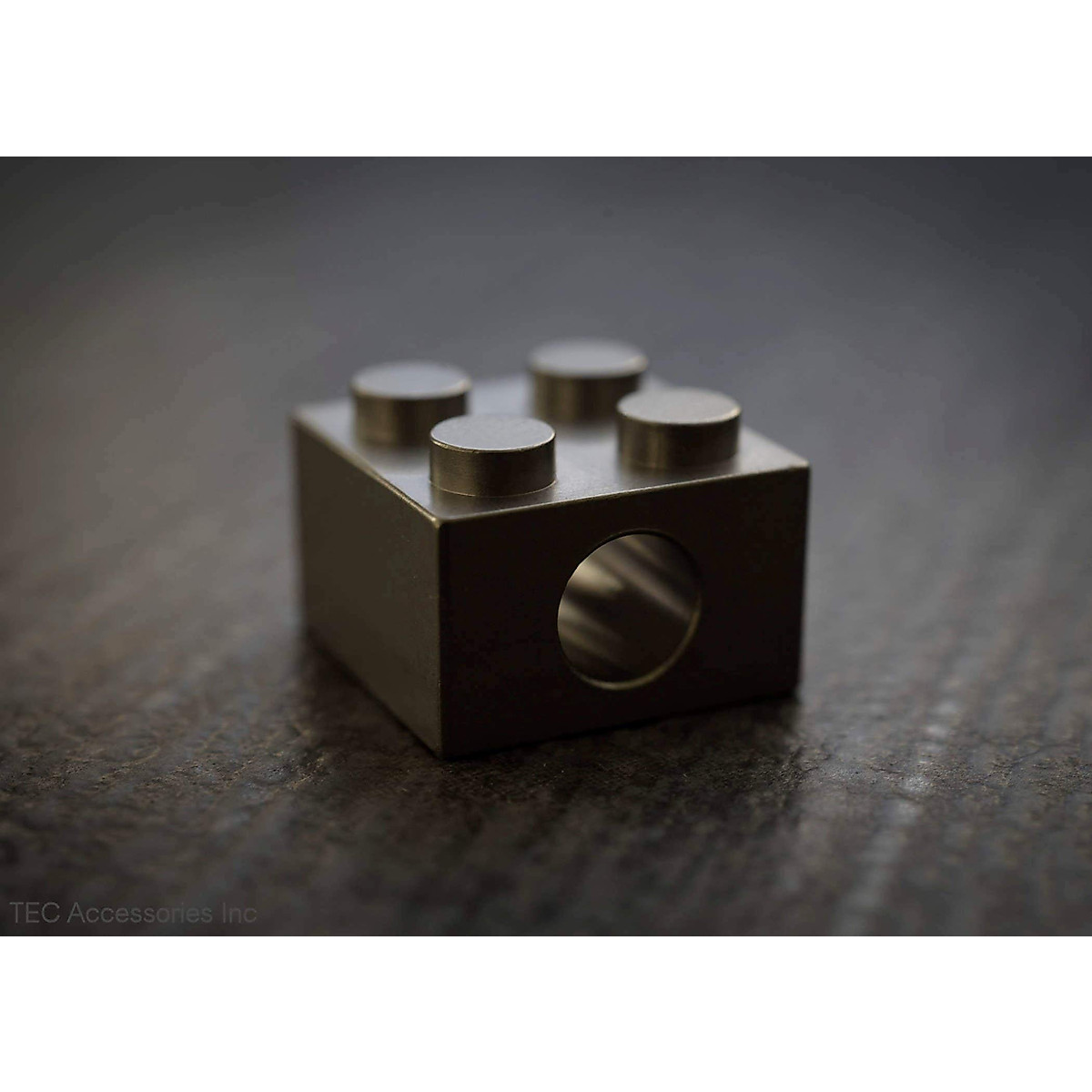 TEC Accessories T-Brick Titanium Lanyard Bead - Keychain, Zipper Pulls, Bags, Knife Lanyard Beads and Paracord Beads for Men - Lightweight and Durable EDC Bead Keychain Accessories