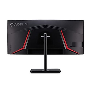 AOPEN by Acer 34HC5CUR Pbmiiphx 34" 1500R Curved Zero-Frame UWQHD (3440 x 1440) VA Gaming Monitor AMD FreeSync Premium Technology Up to 144Hz 1ms 21:9 2 x HDMI 2.0 Ports & 1 x Display Port 1.4, Black