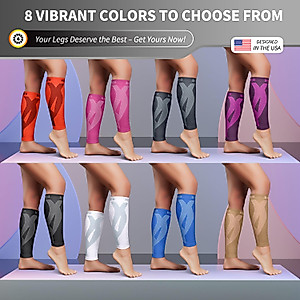 BLITZU Calf Compression Sleeve for Women and Men, Shin Splint Sleeves for Varicose Veins, Nursing, Pregnancy, Running, Footless Compression Socks Support for Calf Muscle Pain Relief Nude XXL