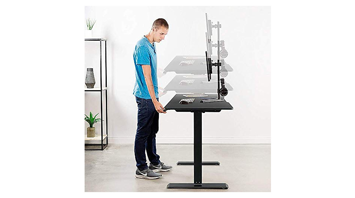 Thre'a Stand Up Desk Frame, Adjustable Standing Desk Base, Electric ...