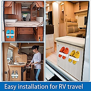 10 Pcs Wall Mounted Shoe Rack Plastic Shoes Holder Storage Organizer with Sticky Hanging Strip Wall Shoe Organizer Shoe Shelf for Wall Door Shoe Holder Door Shoe Hangers for Space Saving Shoes Storage