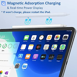 Pencil for Apple iPad 2nd Generation with Magnetic Wireless Charging, Same as Apple Pencil 2nd Generation, Compatible with iPad Air 4/5, iPad Pro 11 in 1/2/3/4, iPad Pro 12.9 in 3/4/5/6, iPad Mini 6