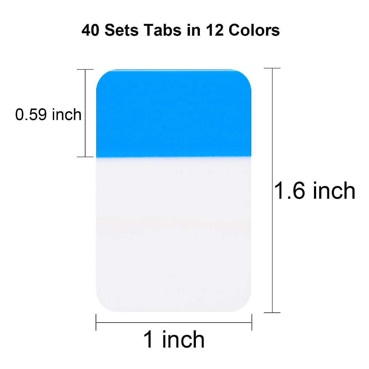 800 Neon File Tabs - Writable & Repositionable for Office & Study