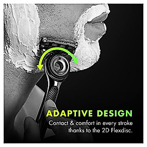 Gillette Mens Razor with Exfoliating Bar by GilletteLabs, Shaving Kit for Men, Includes 1 Handle, 2 Razor Blade Refills, 1 Premium Magnetic Stand