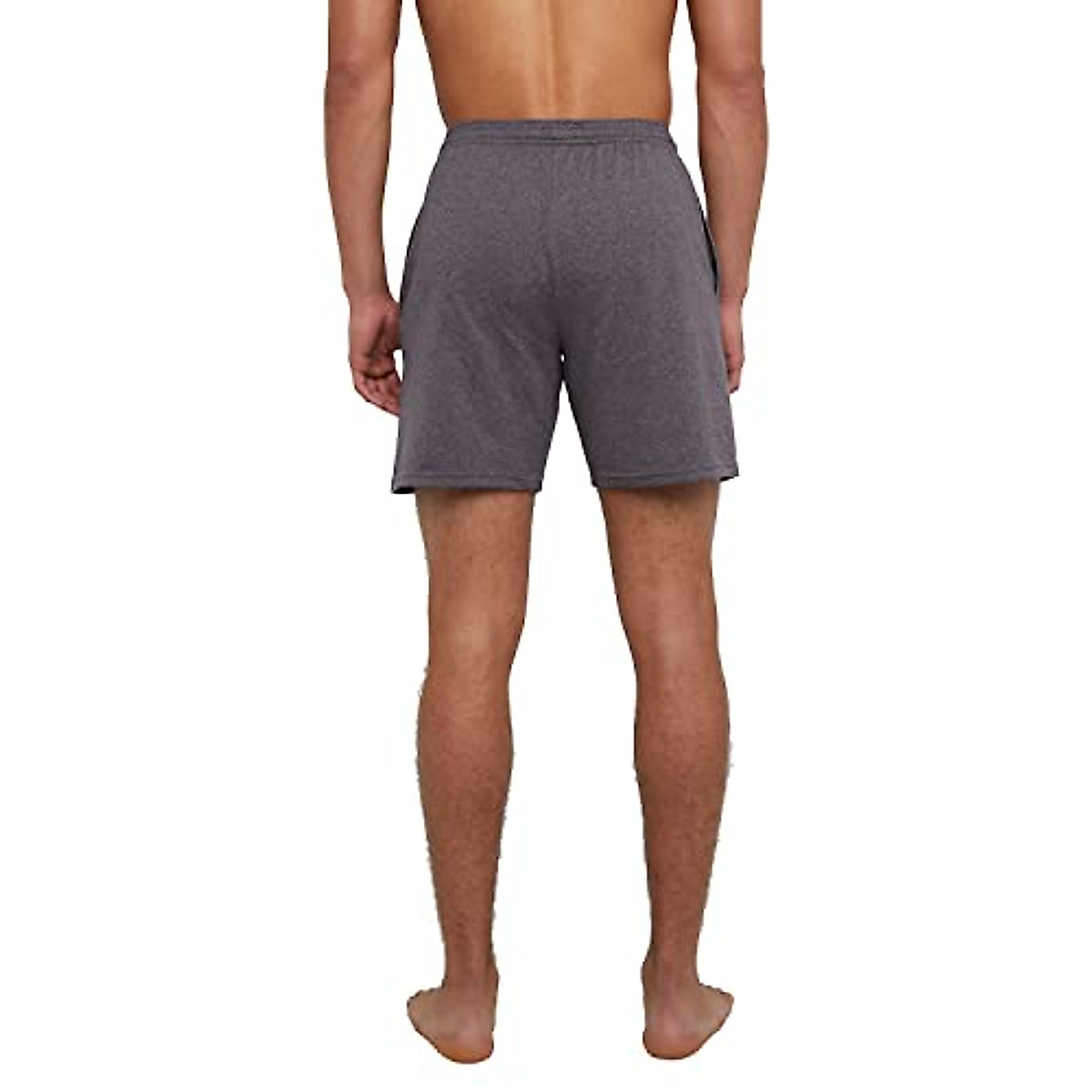 Hanes Essentials Jersey Pockets, Cotton Shorts for Men, 7.5", Charcoal Heather