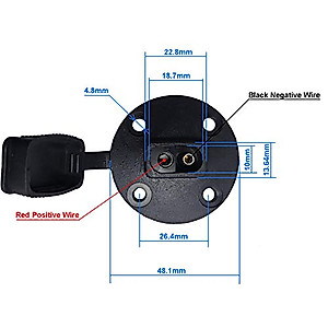 COMeap (2-Pack) SAE Power Socket Sidewall Female Port to SAE Male Plug Flush-Mountable Connector Cable with SAE Polarity Reverse Adapter for Solar Panel Motorcycle Generator 12.5-inch(31.7cm)