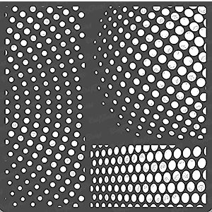 CrafTreat Reusable Circle Pattern Stencils for Painting on Wood, Canvas, Paper, Fabric, Floor, Wall and Tile - Halftone Circles - 6x6 Inches - DIY Art and Craft Stencils - Large Halftone Dot Stencil