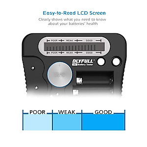 Dlyfull B3 Universal Battery Tester and B2 Battery Tester, 3x AAA batteries Included