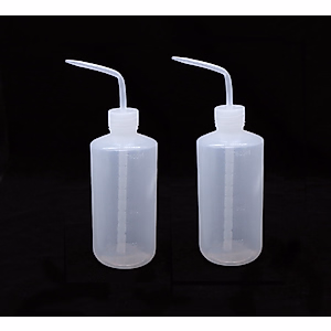 HuoHuo Plastic Wash Bottle 2 PCS LDPE Squeeze Bottles Economical Plastic Squeeze Bottle, for Chemistry,Medical, Tattoo,science lab & Gardening Various industries(500ML)