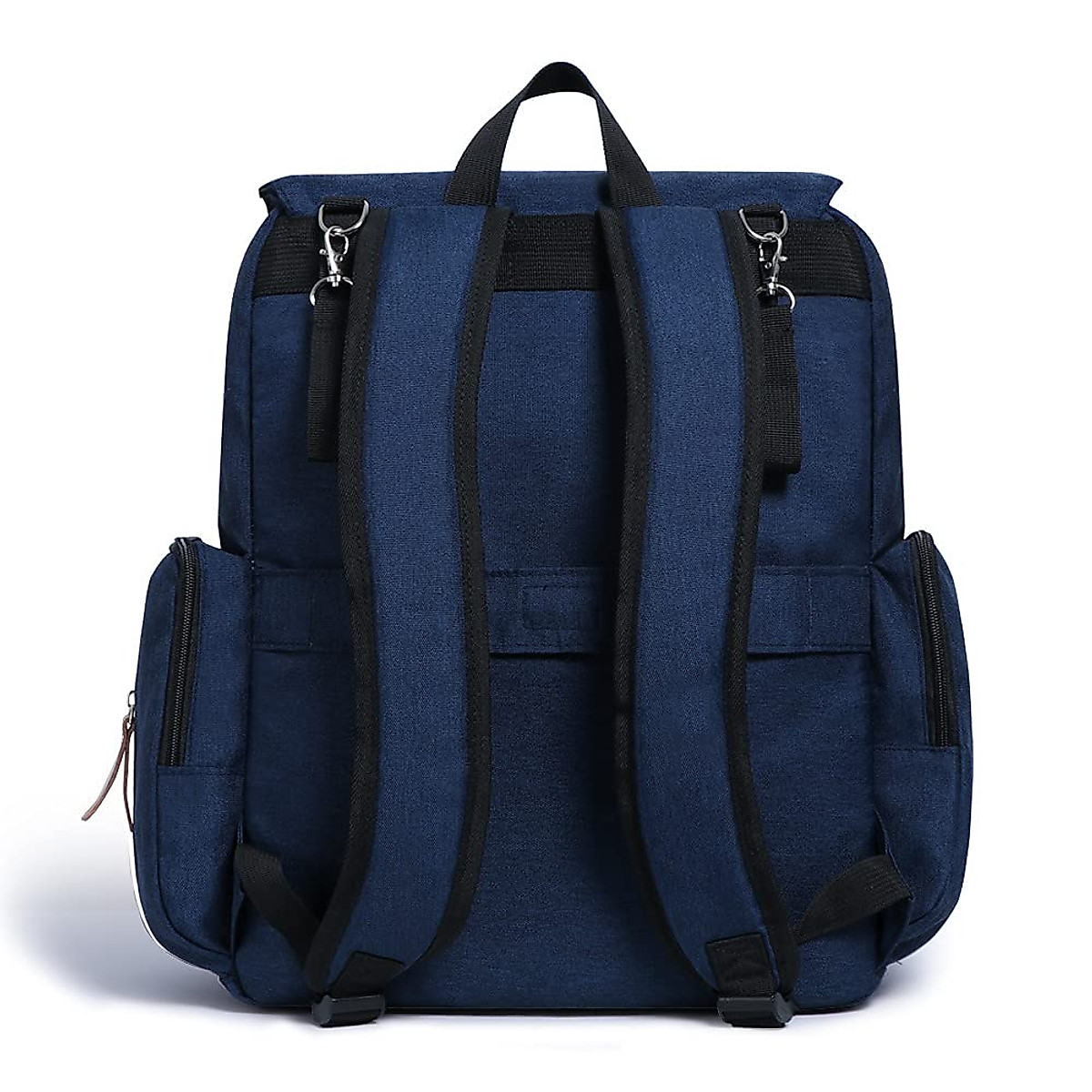 Land diaper bag multi-function waterproof travel backpack nappy bags insulated compartment pockets wipes pocket (navy blue)