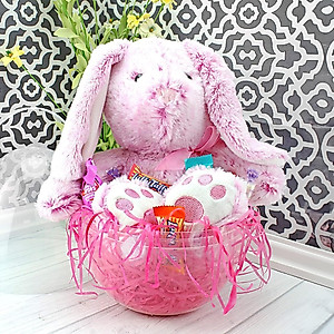 Cornucopia Brands Jumbo Plastic Easter Eggs (4-Pack, 10-Inch); Giant Clear Egg-Shaped Buckets w/Handles