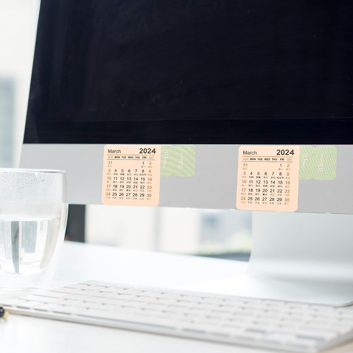 NUOBESTY 2023 Calendar Stickers Monthly Calendar Sticker Adhesive Tabs for Planners Journal Notebook, 12 Sets