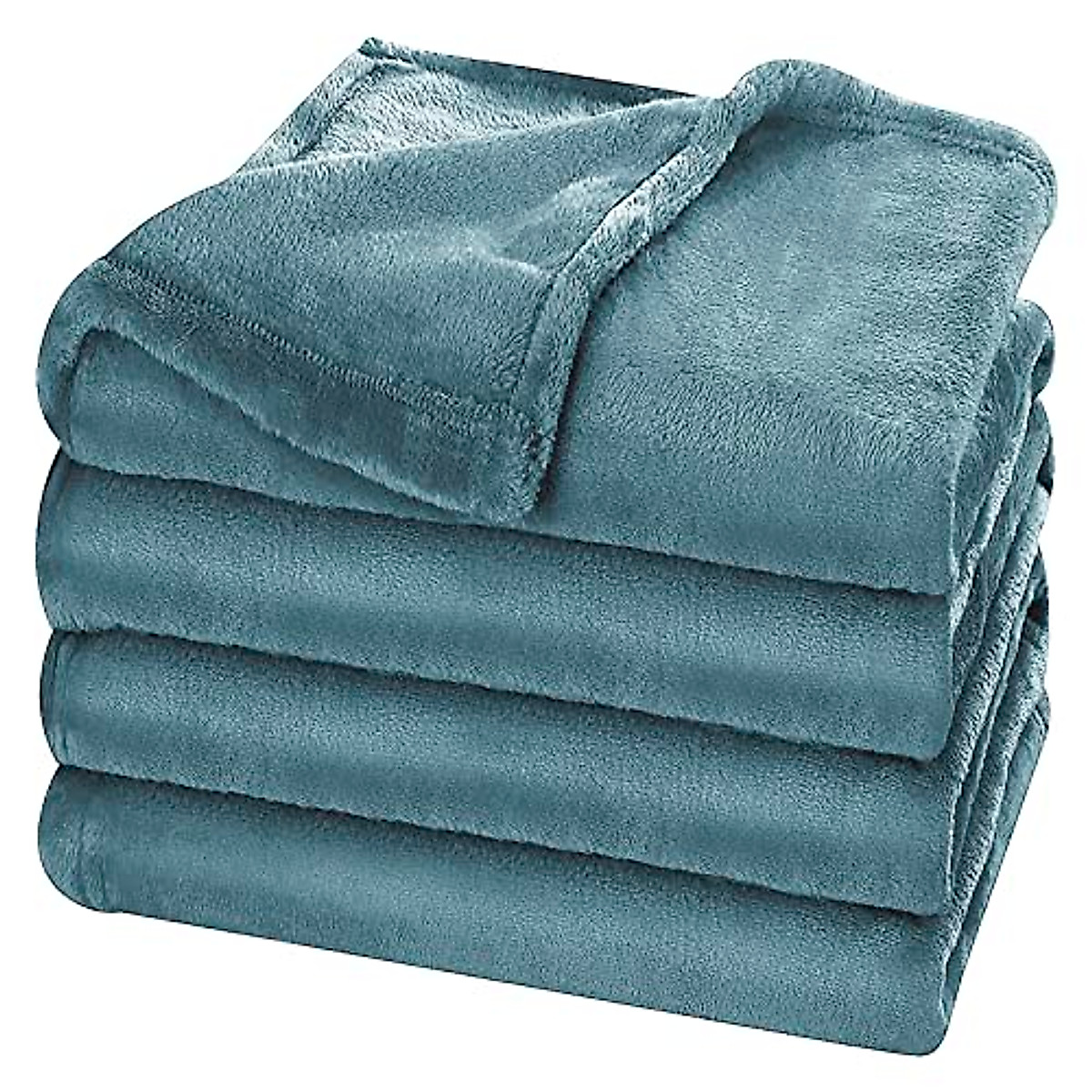 Flannel Fleece Blanket Lightweight Throw Blankets for Couch, Bed, Sofa, Super Soft Cozy Microfiber Blanket 310GSM Luxury Blanket(Blue, 90"x108")