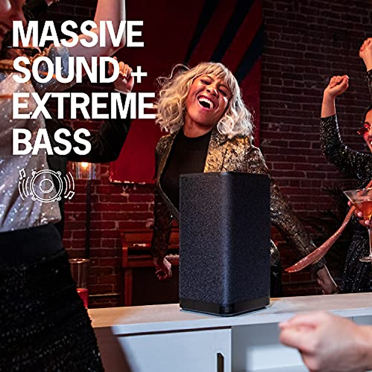 Ultimate Ears Hyperboom Portable & Home Wireless Bluetooth Speaker, Loud Speaker, Big Bass, Water resistant IPX4, 150 Ft Range – Black