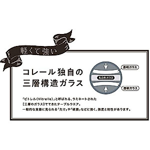 CORELLE CP-8942 3-Piece Set, Medium Plate, Deep Plate, Small Bowl, Break-Resistant, Lightweight, Microwave Safe, Oven Safe, Dishwasher Safe, Daily, Violet Mist