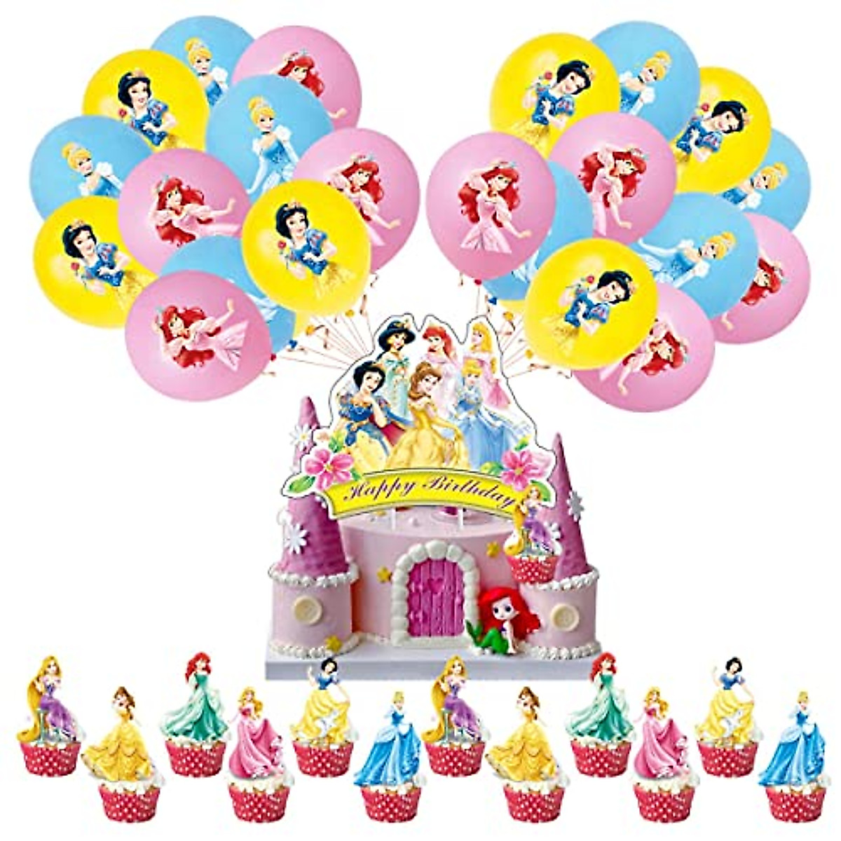 Party Super Birthday Party Supplies For Disney Princess,Snow White Theme Party Decoration 177 0