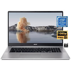2022 Flagship Acer Chromebook Light Laptop, 17.3" FHD 1080p Widescreen, Intel Celeron N4500 (Upto 2.8GHz), 4GB RAM, 64GB eMMC, Webcam, UHD Graphic, WiFi 6,10+ Hours Battery,Chrome OS +HubxcelAccessory
