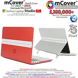 mCover Case ONLY Compatible for 2021-2023 14.4" Microsoft Surface Laptop Studio Notebook Computer - Clear