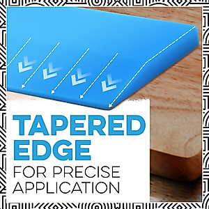 IMPRESA [6 Pack] Extra Long Silicone Squeegee for Screen Printing & Stencil Sheets - DIY Screen Print Squeegee - Rubber Squeegee Screen Printing - DIY Silk Screen - Chalk Paste & Ink Scraper