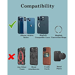 [2 Pack] Magnetic Wireless Charger Compatible with MagSafe. Fast and Convenient Charging. Works with iPhone 12/13/14 Series.