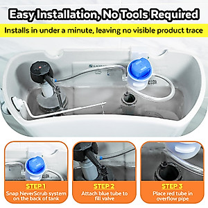 NeverScrub! Refill Cartridge Self Cleaning Toilet System - Replacement Cartridge for Automatic Toilet Bowl Cleaner - 1.65 oz, Lasts Up To 3-5 Months Continuous Toilet Bowl Cleaning