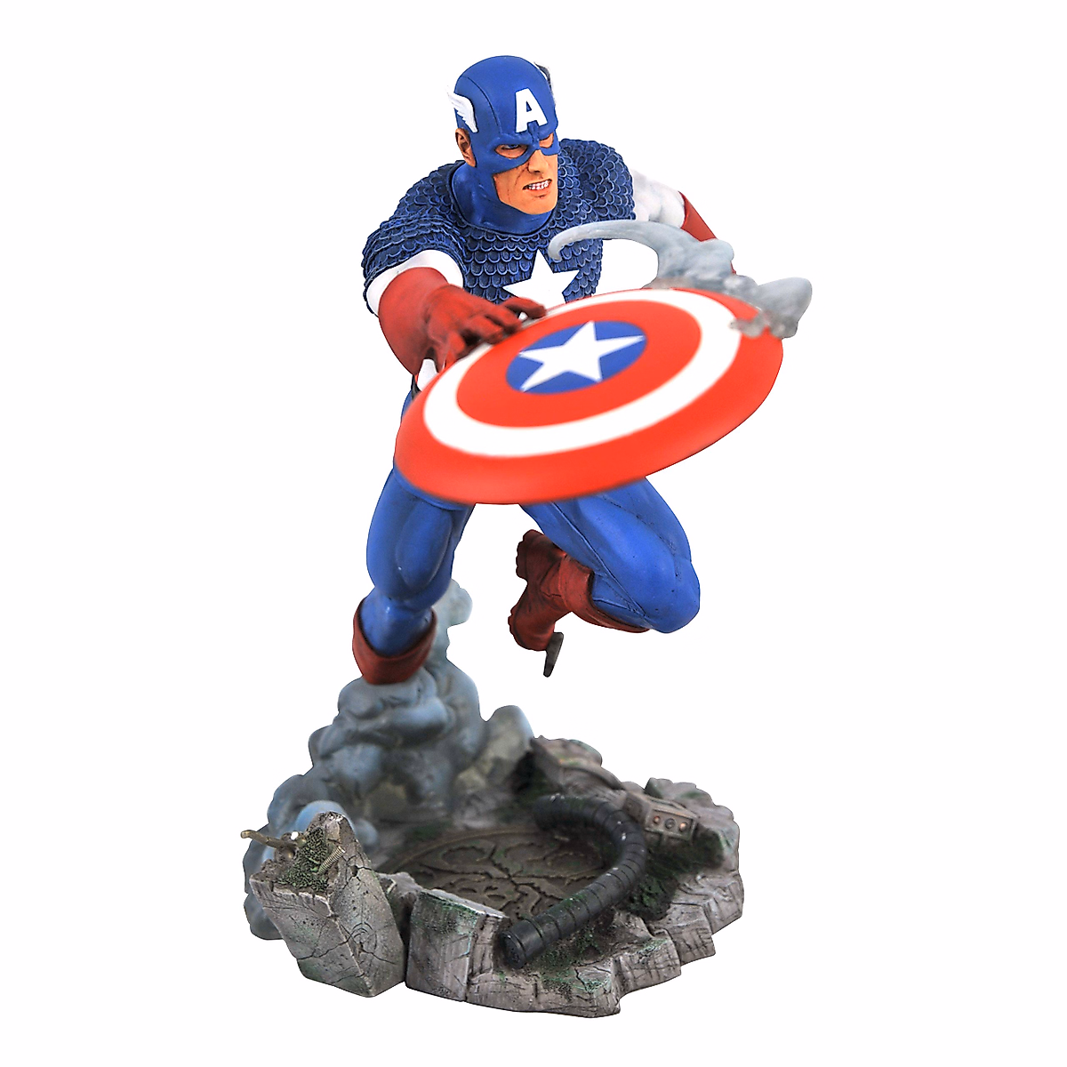 Diamond Select Toys Marvel Gallery VS: Captain America PVC Figure, 10 inches