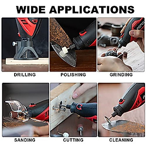 POPULO Rotary Tool Kit, 149pcs with Flex Shaft 135W Multifunctional Rotary Corded Tools Variable Speed, Rotary Tool Set for Grinding, Cutting, Wood Carving, Sanding, Engraving, Gifts for DIYer