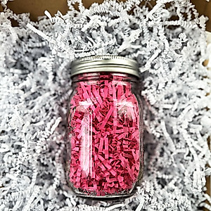 Mighty Gadget 1 LB White Crinkle Cut Paper Shred Filler for Gift Wrapping & Basket Filling (Made in the USA)