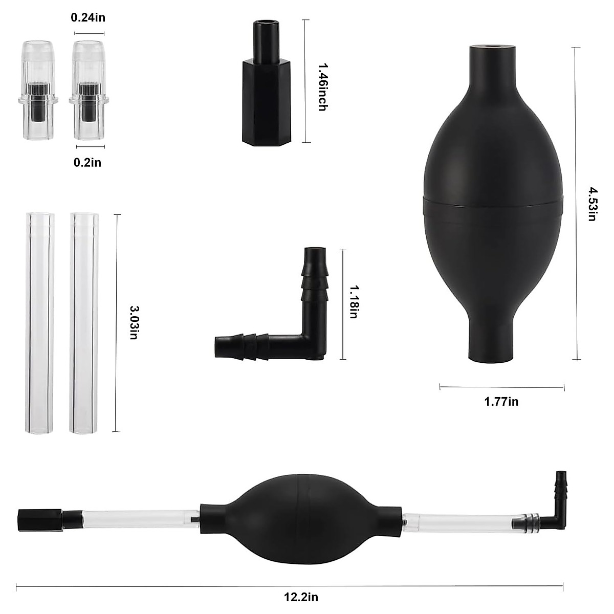 Water Filter Replacement & Primer Hand-Powered Filter Primer Pump For Activated Carbon Water Filter Pack of 2, Compatible with Berkey Big, Light, Imperial, Travel Series