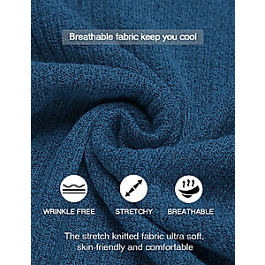 COOFANDY Men's 2 Pack Muscle T Shirts Stretch Short Sleeve V Neck Bodybuilding Workout Tee Shirts