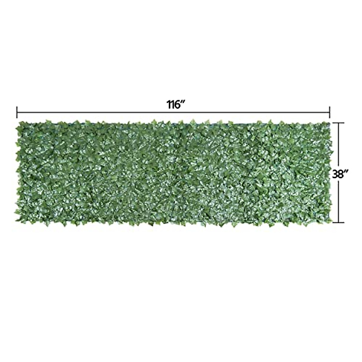 Yaheetech Ivy Privacy Fence, 38" x 116" Artificial Hedges Fence and Faux Ivy Leaf Decorative Screen with Mesh Backing for Outdoor Indoor Garden Balcony Decor, 2PCS