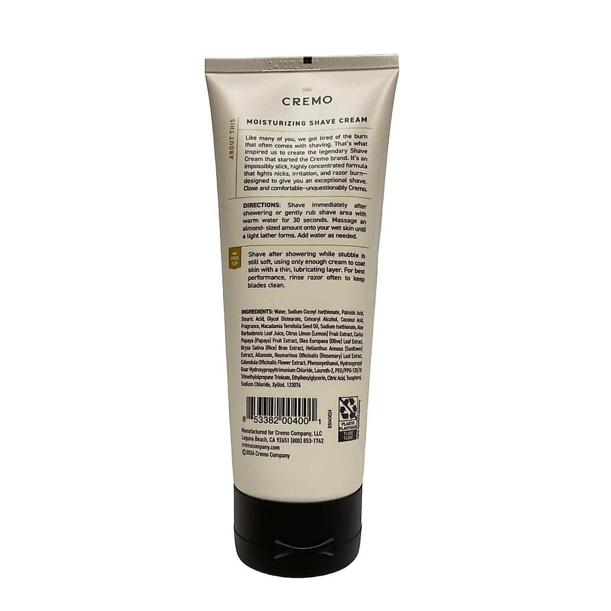 Cremo Classic Citrus Shave Cream 6 oz (Pack of 5)