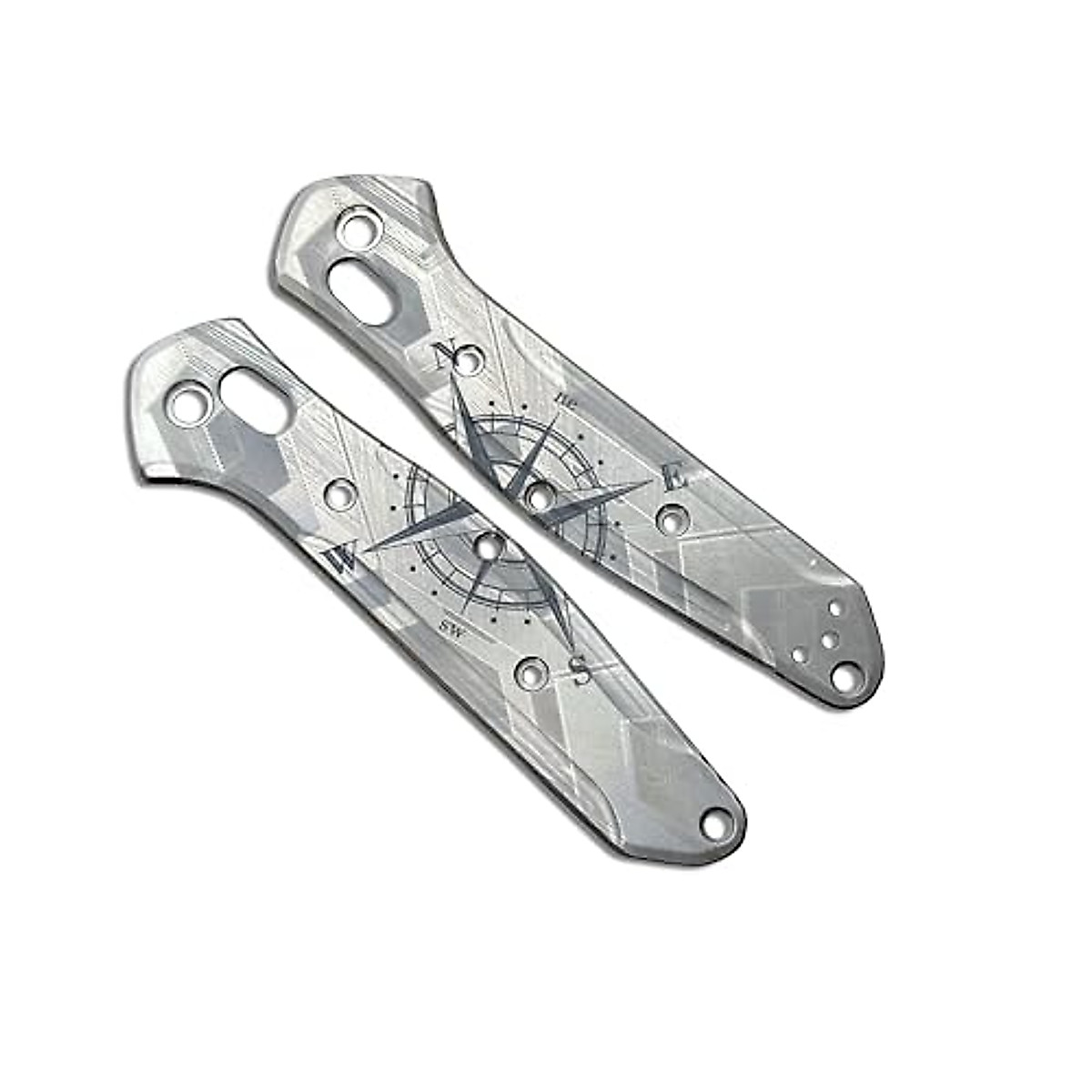 COMPASS engraved Titanium Scales for Benchmade 940 Osborne